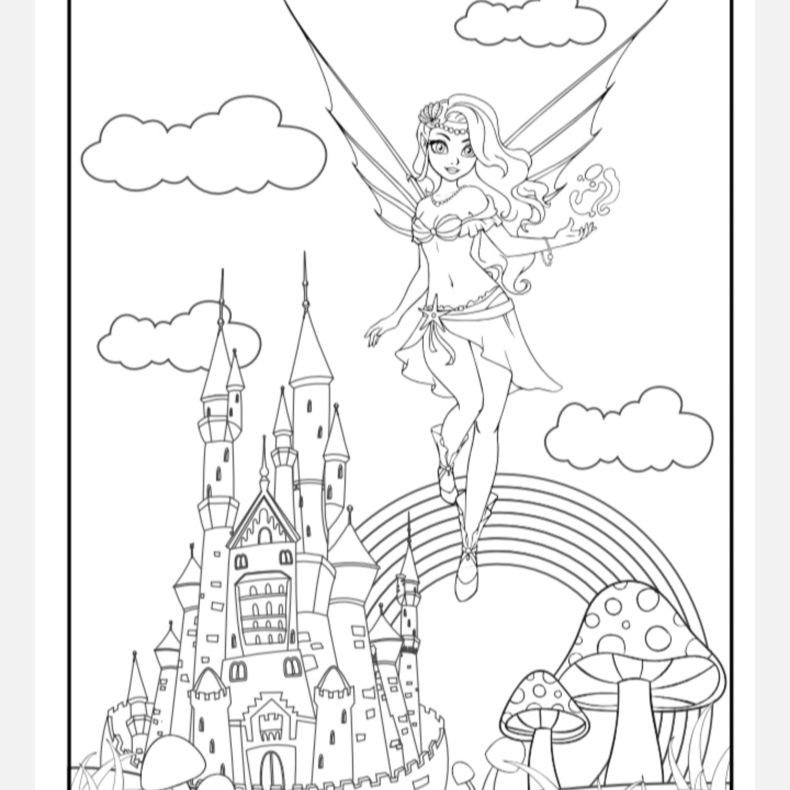 40 Pages Fairy Princess Colouring Pages Downloadable - Etsy