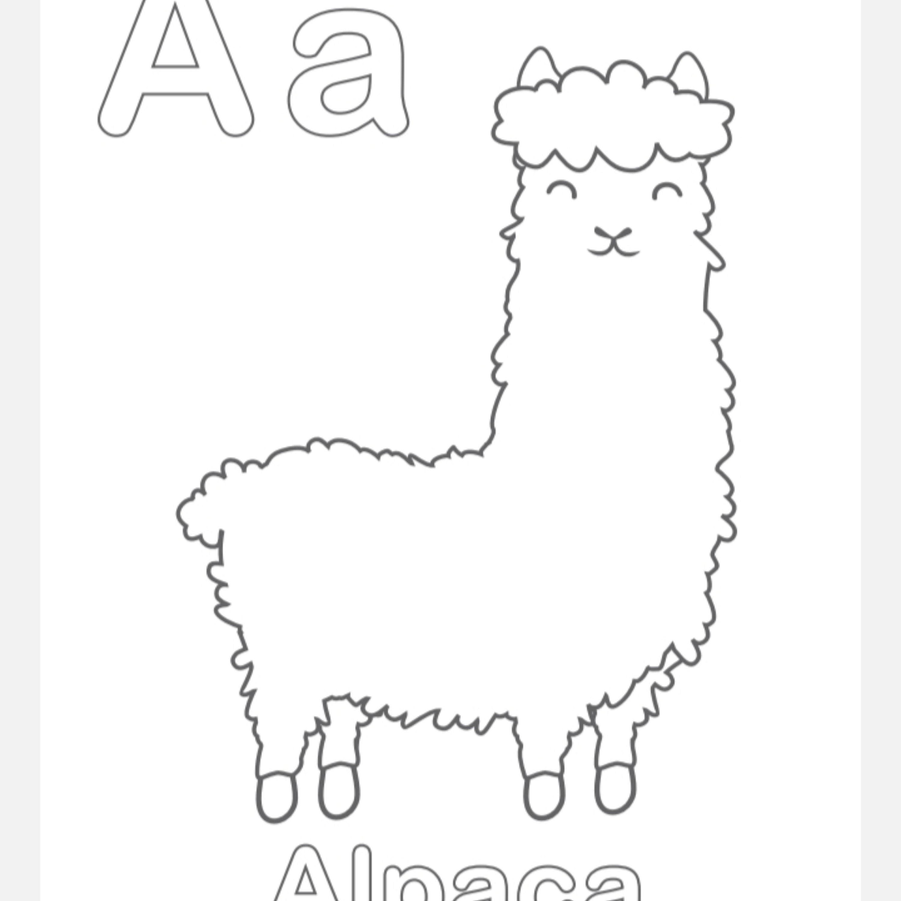 Animal Alphabet Colouring Pages Downloadable - Etsy