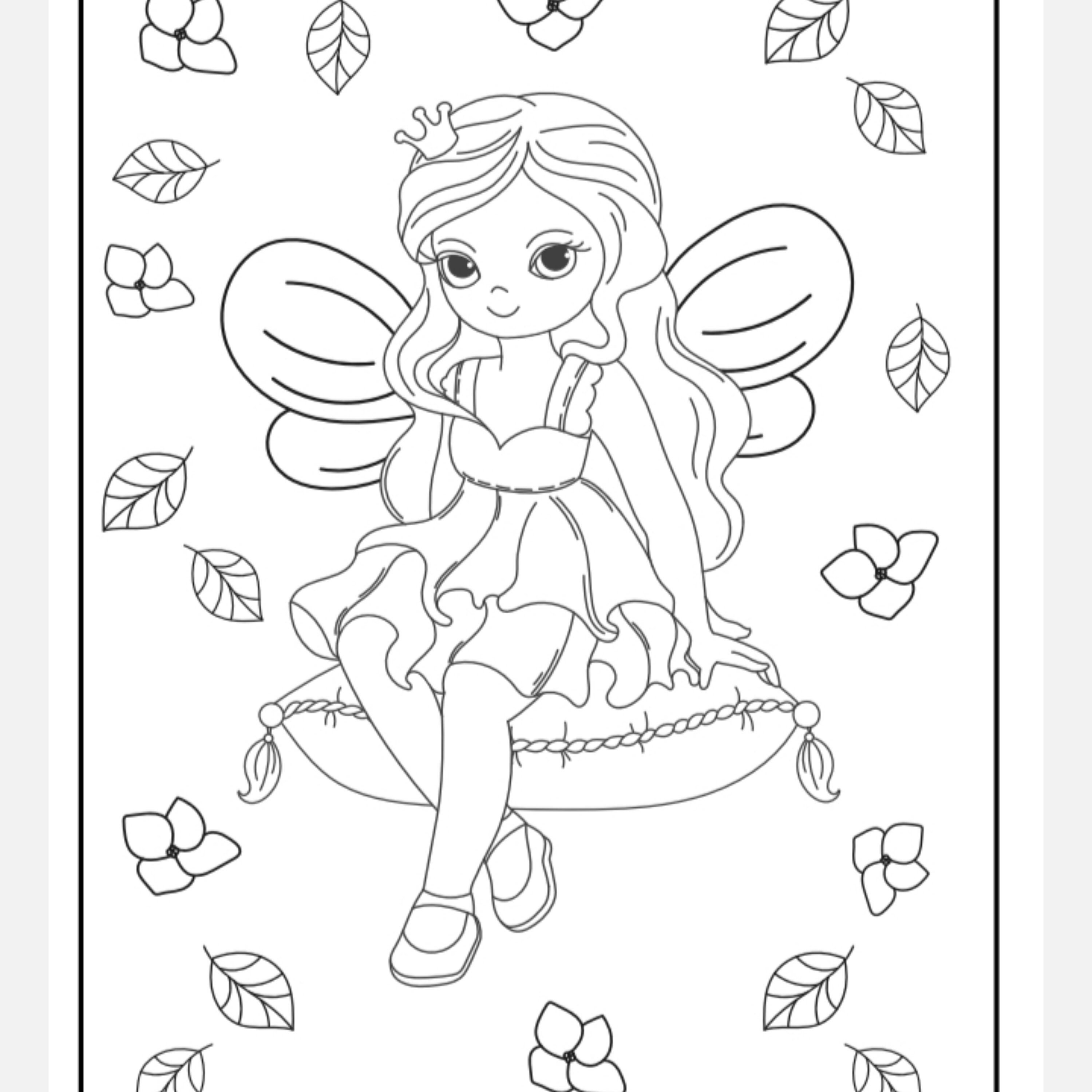 40 Pages Fairy Princess Colouring Pages Downloadable - Etsy