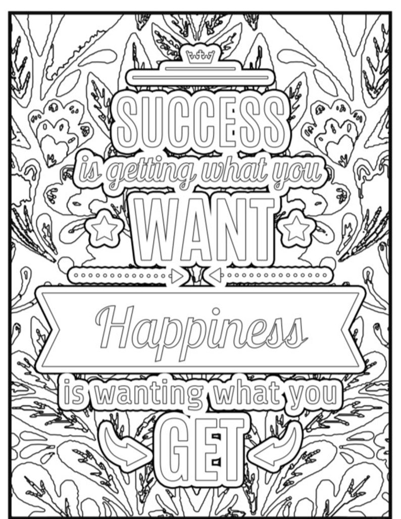150 Motivational Quotes Colouring Pages - Etsy