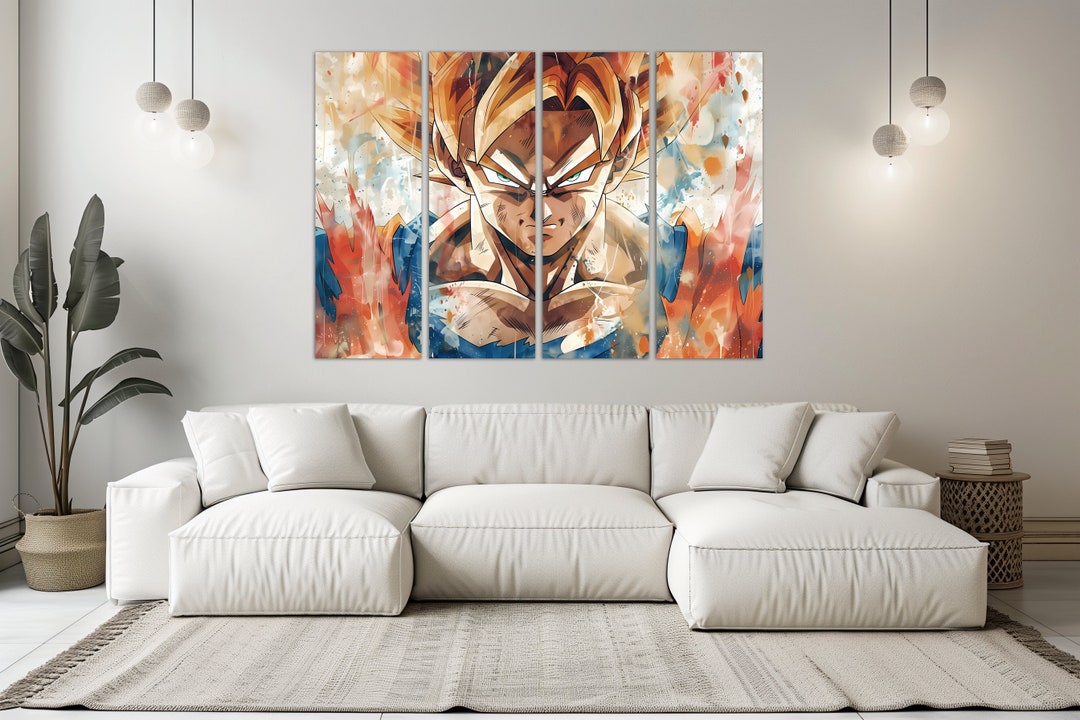 Wall Art Dragon Ball Z Goku SSJ1 Dragon Ball Decoration - Etsy