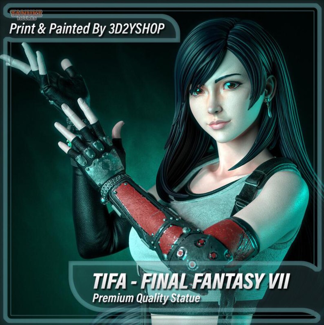 Tifa – Final Fantasy VII | Tanuki | Hand-painted Figure | Magnetized - Etsy