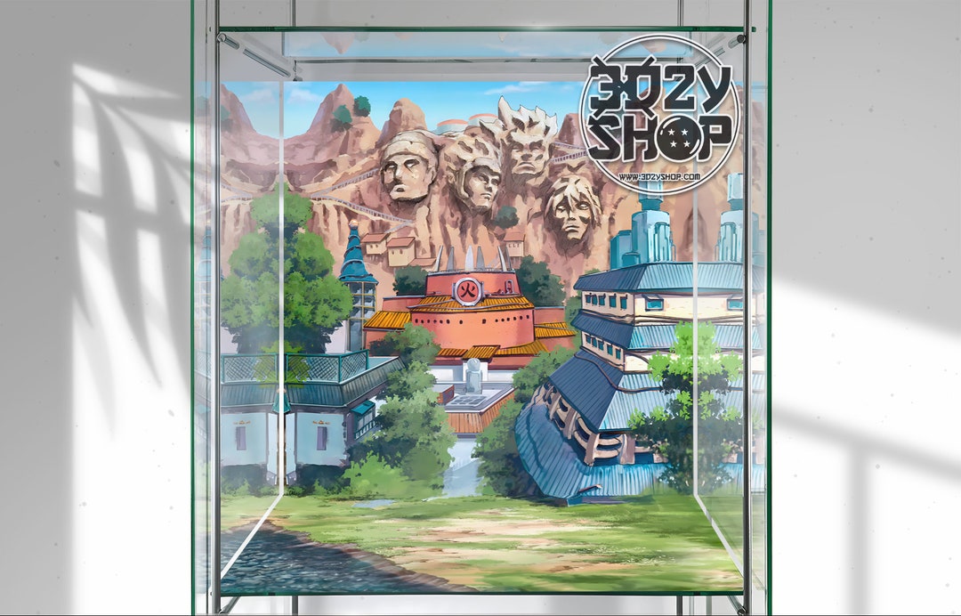 Naruto: Konoha Diorama Backdrop for IKEA Detolf / Blaliden - Etsy UK