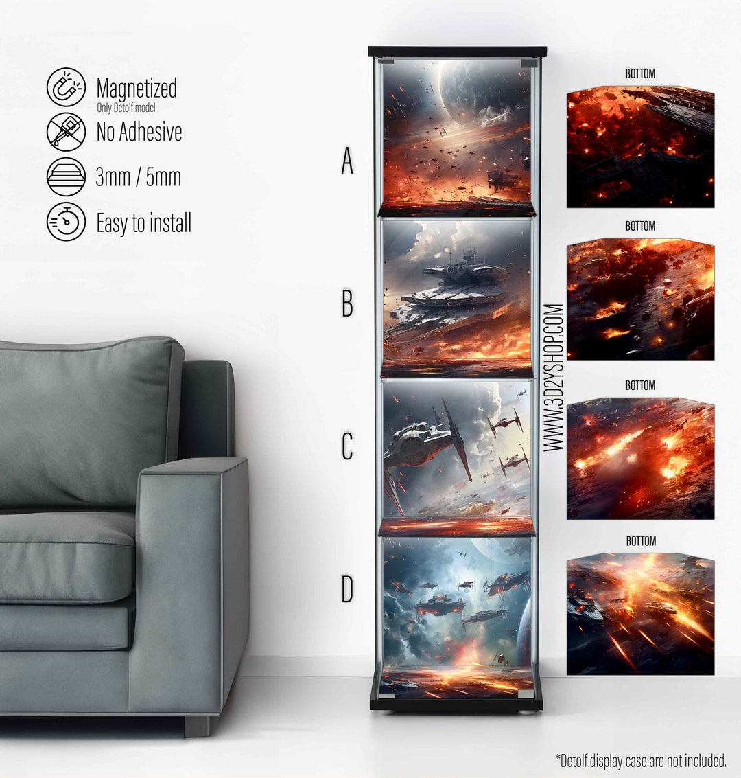 IKEA DETOLF / BLALIDEN Star Wars Style SET01 Diorama Backdrop - Etsy