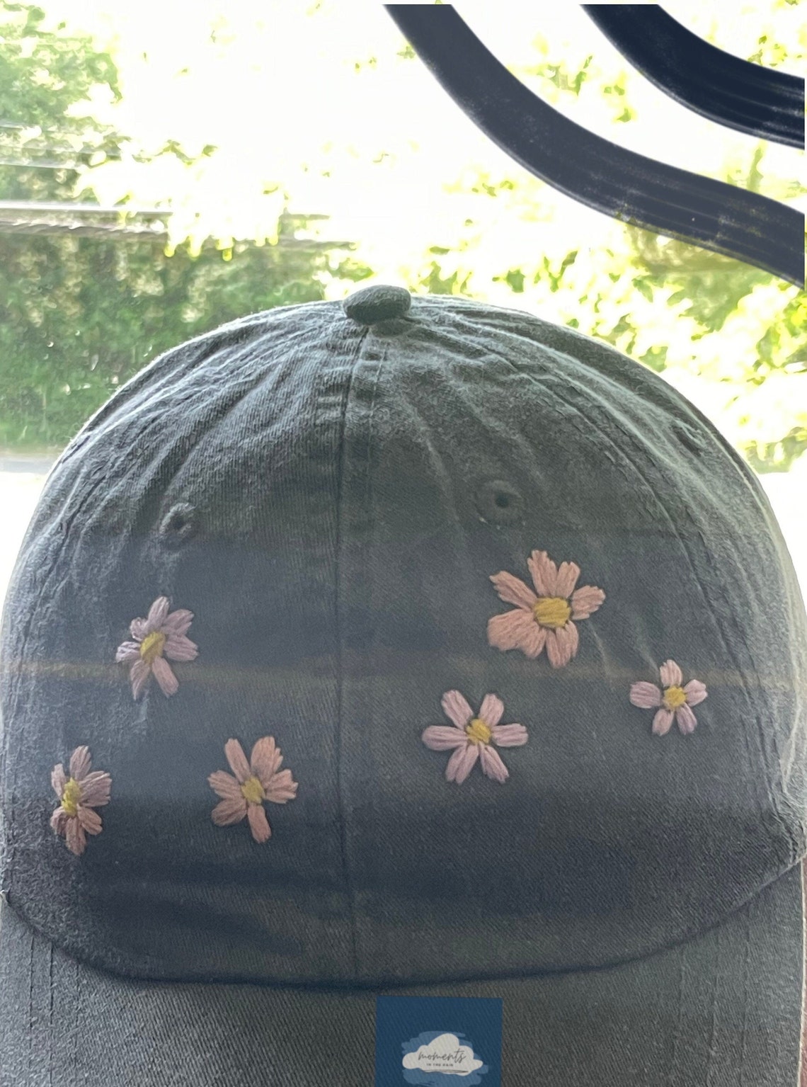 Pink & Purple Daisy Hand Embroidered Hat - Etsy
