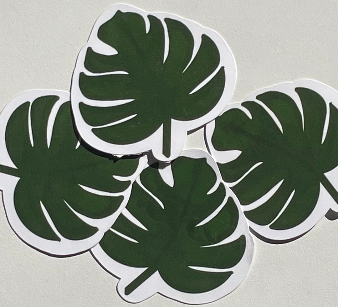 Monstera Leaf Sticker - Etsy