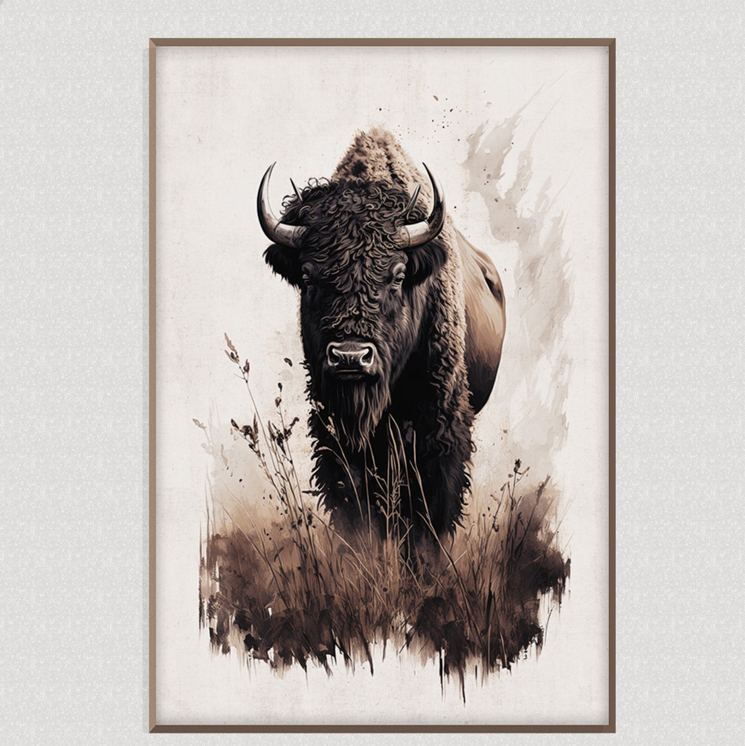 Mid-journey Buffalo - Stunning Ai-generated Wall Art - Perfect for ...