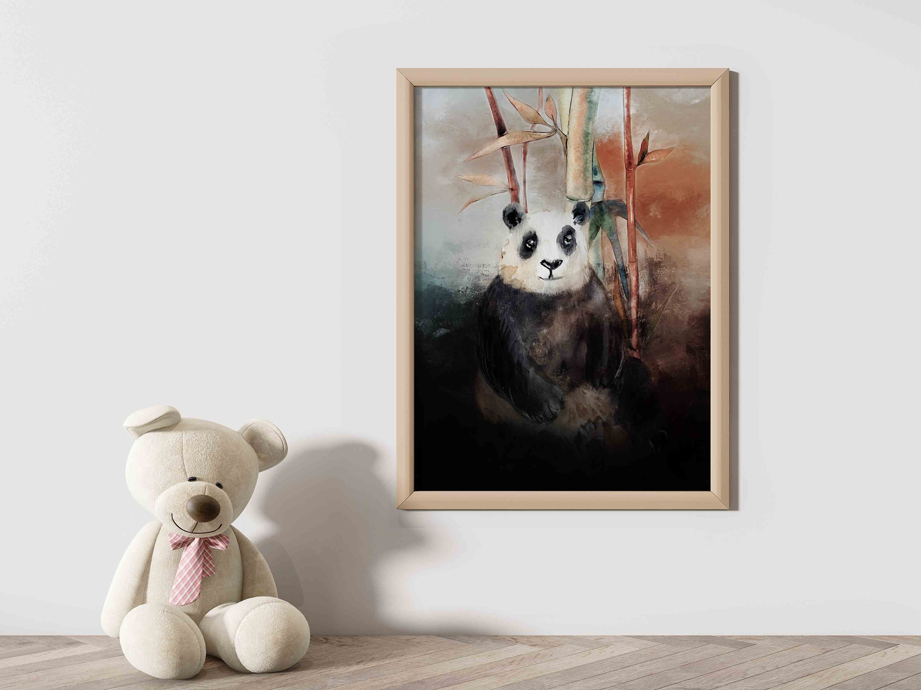 Panda Wall Art, Cute Panda, Panda Watercolor, Panda Print, Panda Wall ...