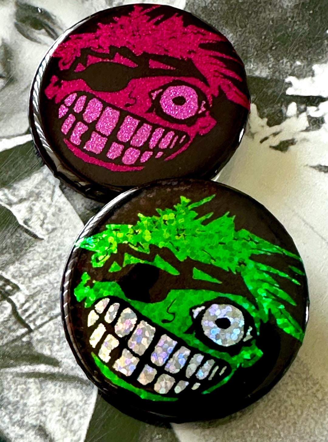 One Eyed Bastard-green Day Saviors Inspired Pin Badges - Etsy