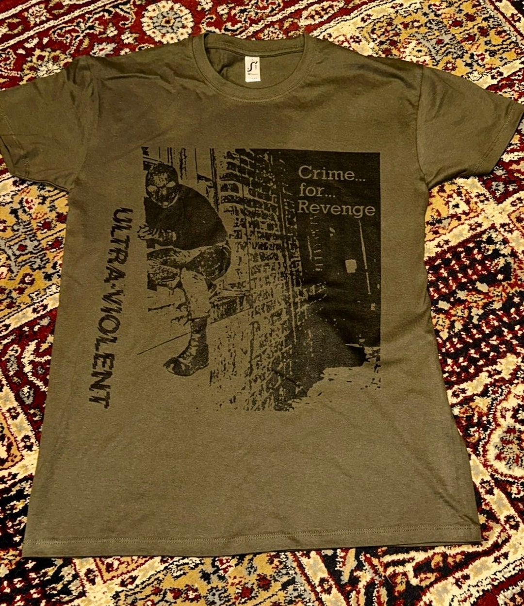 Crime for Revenge Ultra-violent T-shirt (military Green/black) - Etsy