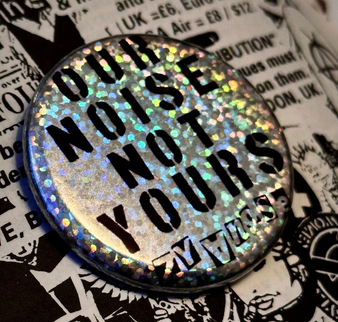 ZYANOSE SPARKLY SILVER Holographic Pin Badges in 38mm and 58mm - Etsy