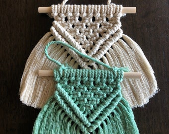 Whimsigoth Black Macrame Mini Peace Sign With Red and Purple - Etsy