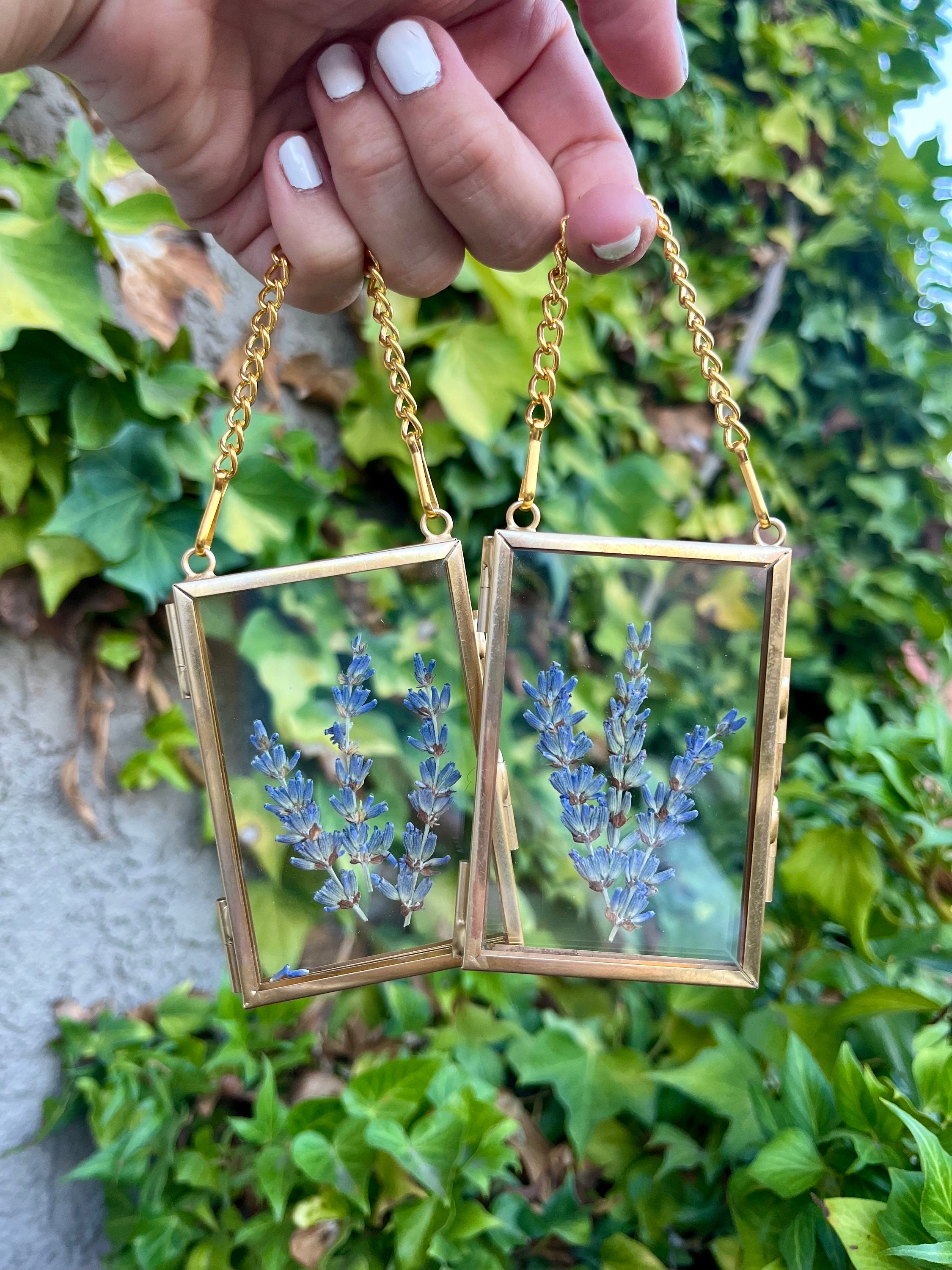 Pressed Floral Lavender Frame Real Dried Flowers Glass - Etsy