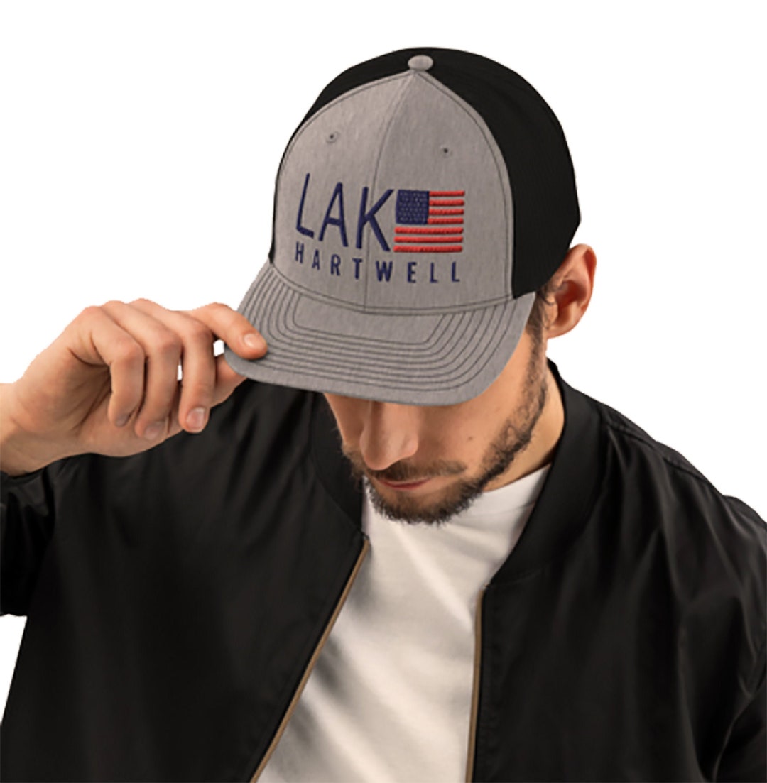 Lake Hartwell Embroidered Flag Hat - Etsy