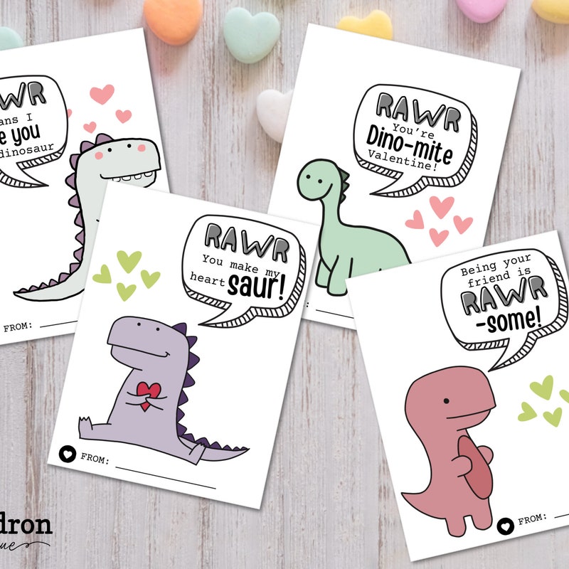 Dinosaur Valentine - Etsy