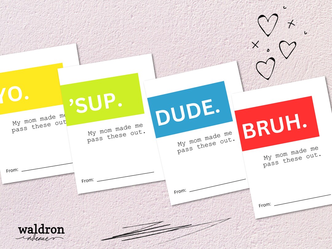 Printable Valentine | Class Valentines | Printable Valentines for Class ...