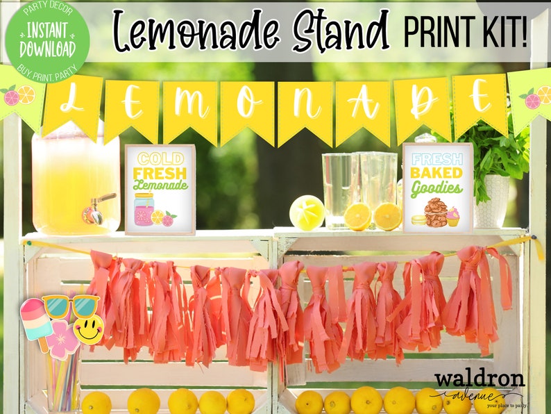 Lemonade Stand Sign | Lemonade Banner | Lemonade Bar | Lemon Bridal ...