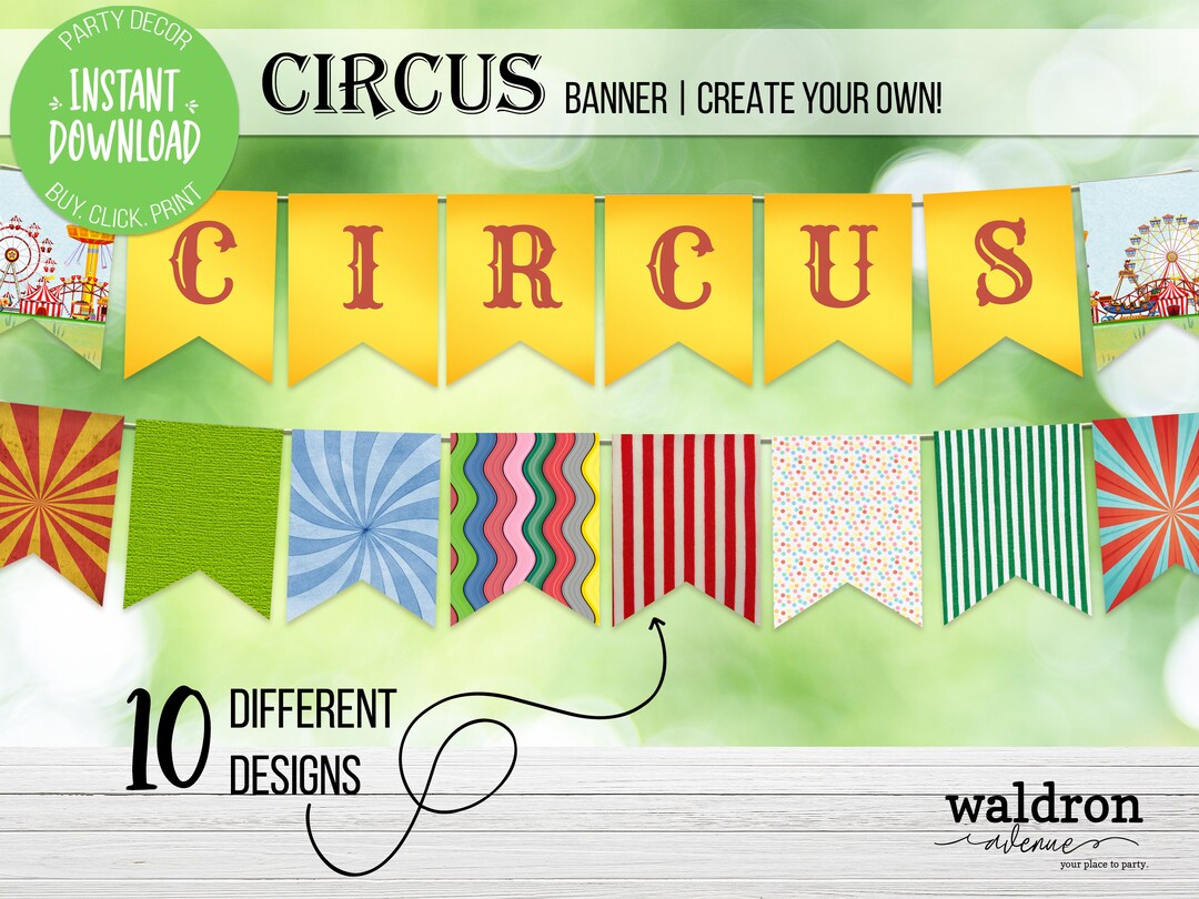 Circus Party Photobooth Banner | Circus Family Reunion Decor | Circus ...