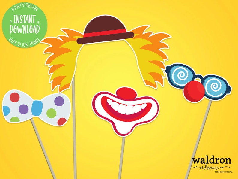 Circus Party Photobooth Props Family Reunion Photobooth Carnival Theme ...