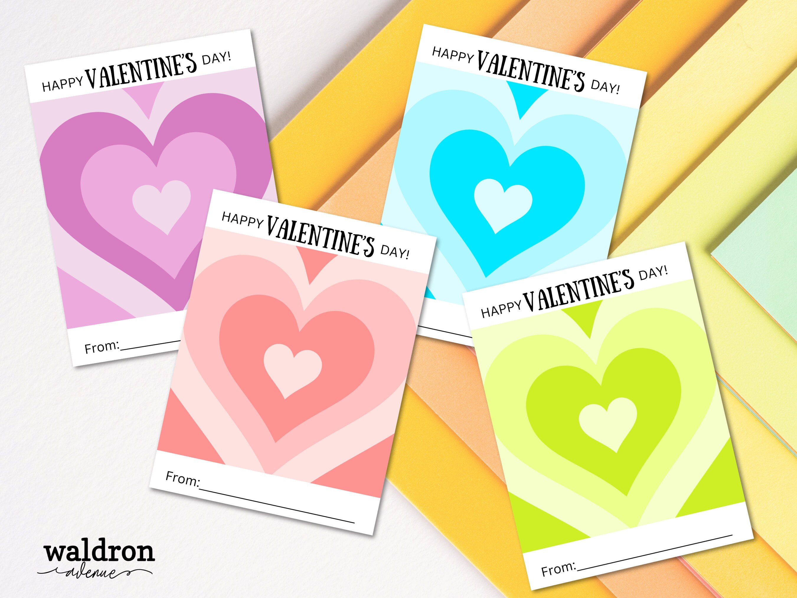 Groovy Printable Valentine | Class Valentines | Printable Valentines ...