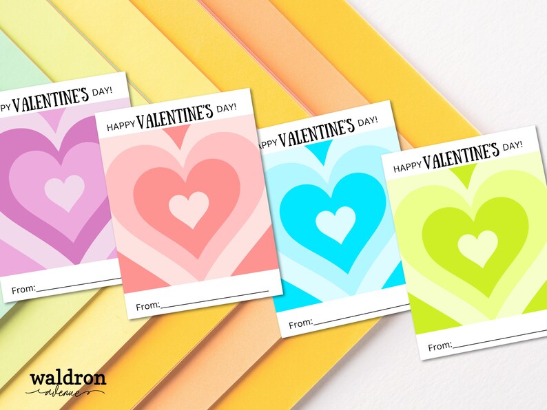 Groovy Printable Valentine | Class Valentines | Printable Valentines ...