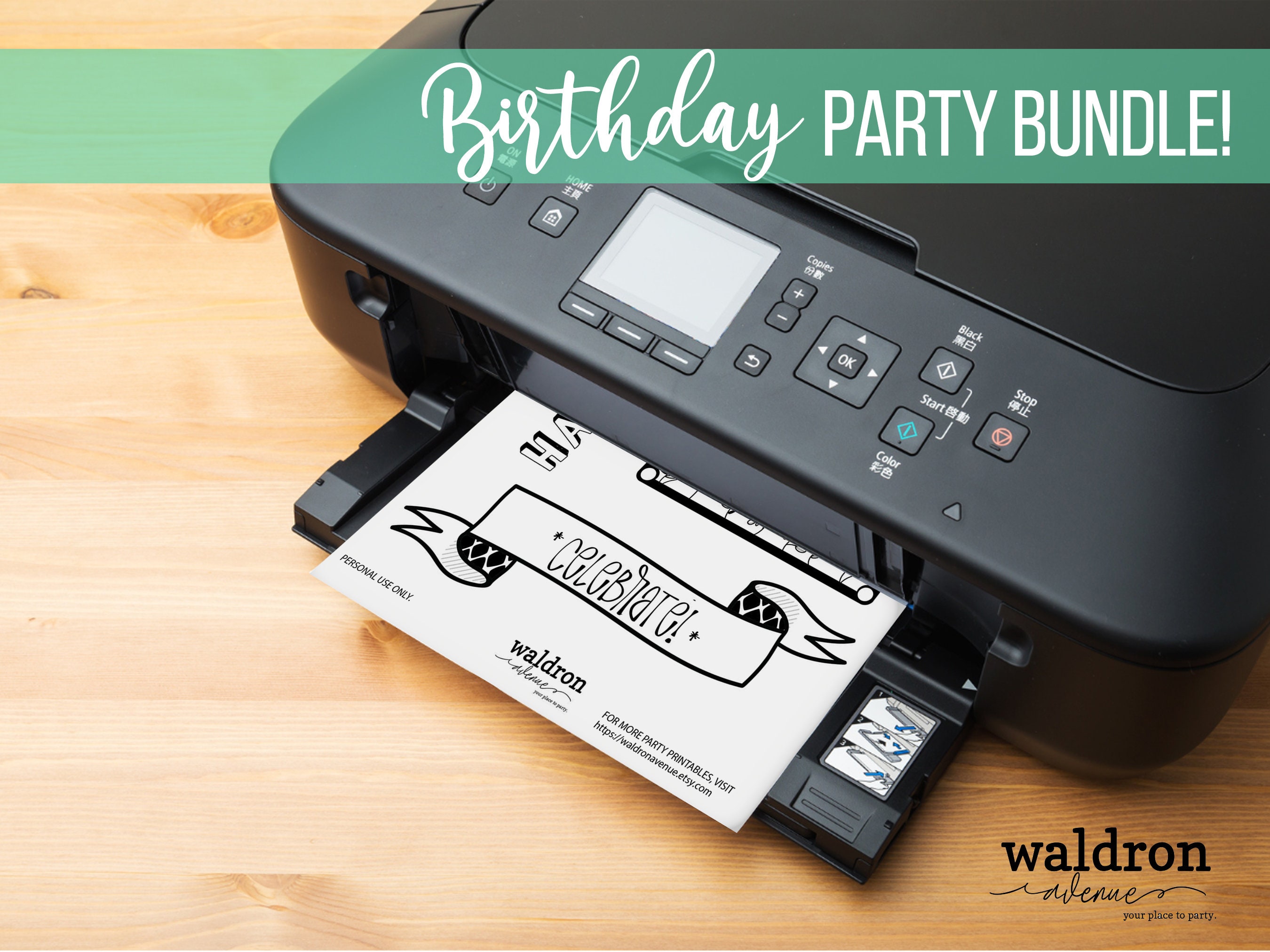Teen Birthday, Tween Birthday, Girls Birthday Party, Black and White ...
