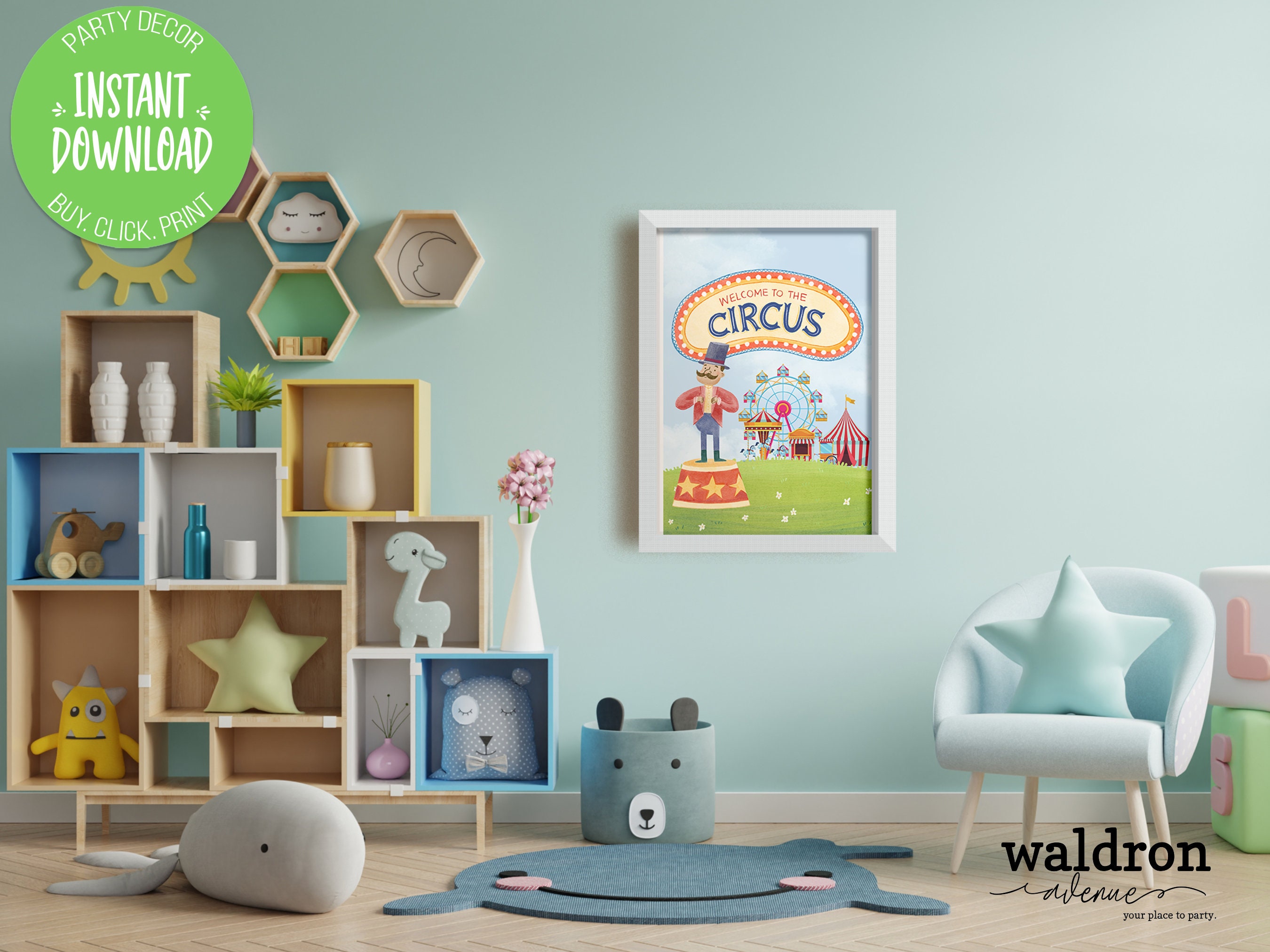 Circus Poster | 60th Birthday Decoration | Carnival Family Reunion ...