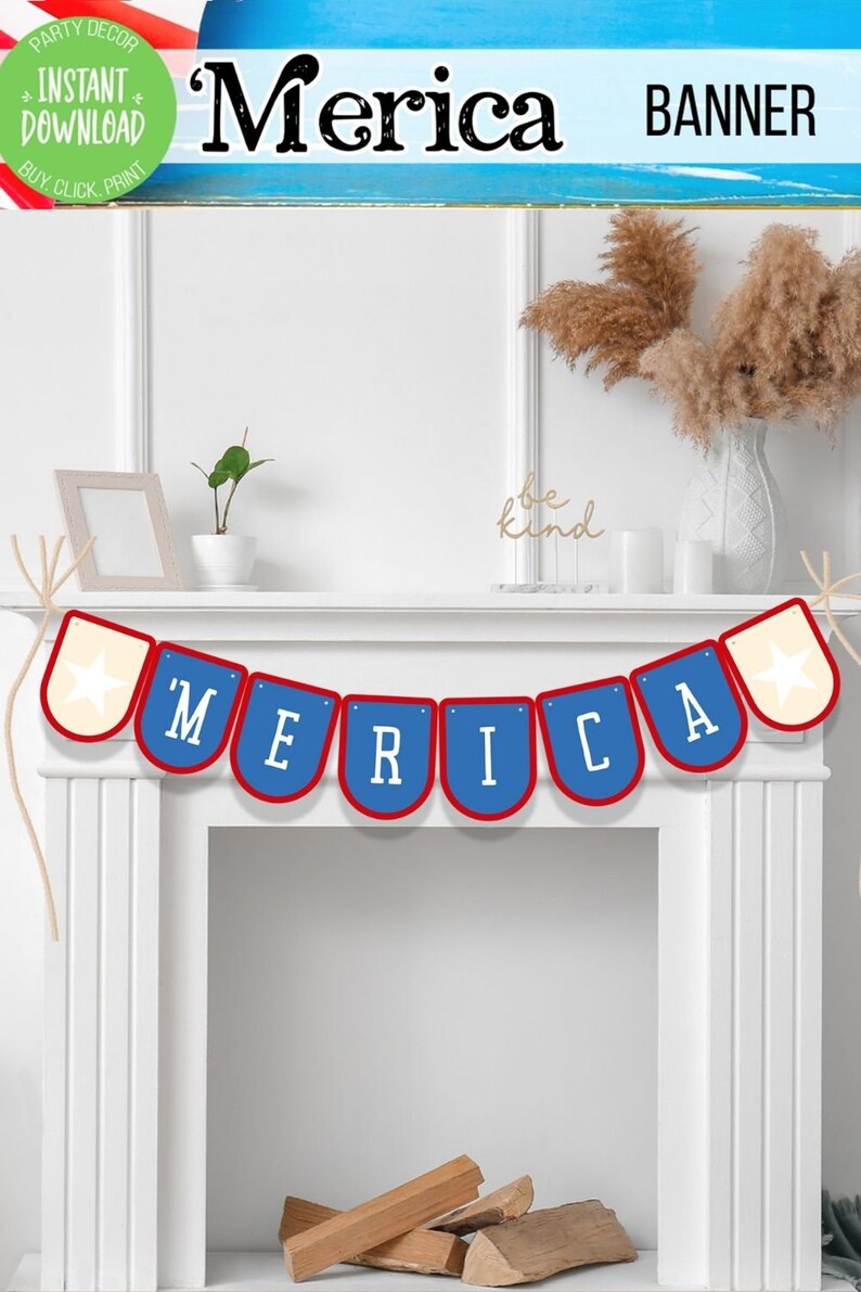 4th of July Decoration | Party Bundle | Merica Banner | Patriotic ...