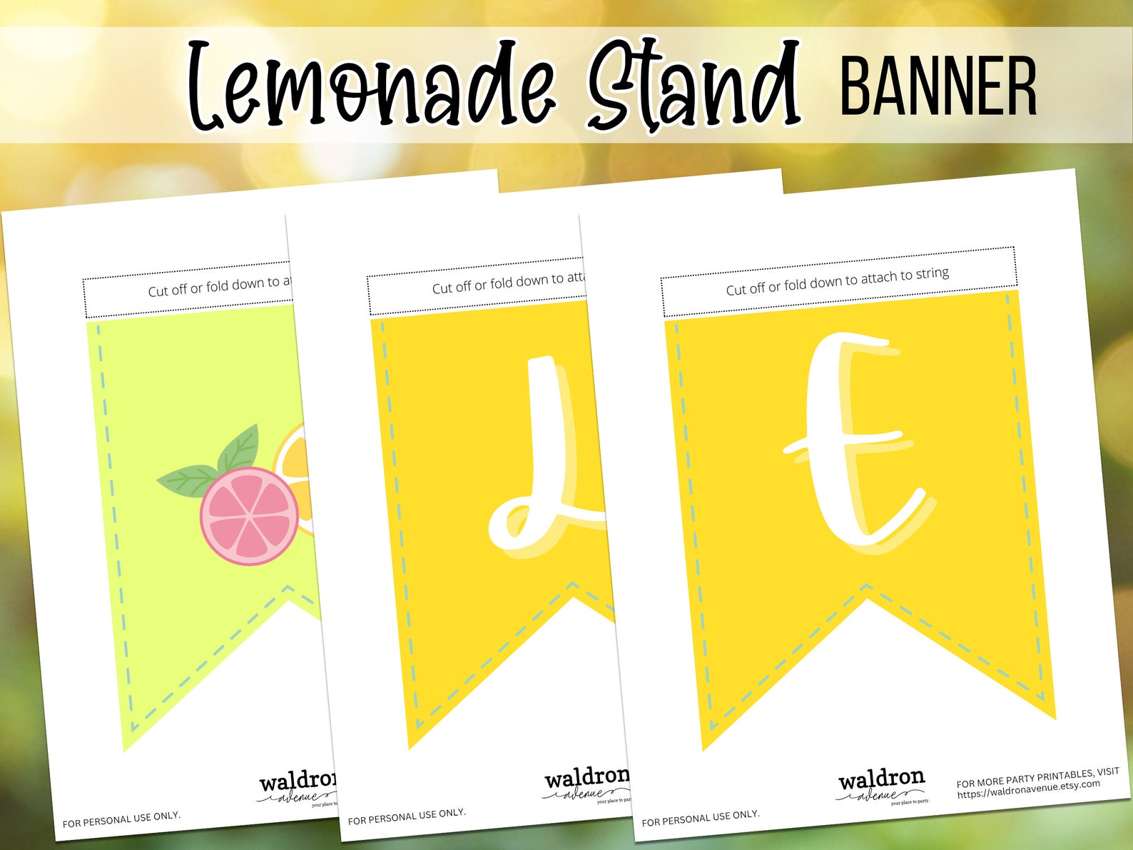 Lemonade Stand Sign | Lemonade Banner | Lemonade Bar | Lemon Bridal ...