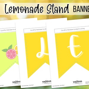 Lemonade Stand Sign | Lemonade Banner | Lemonade Bar | Lemon Bridal ...