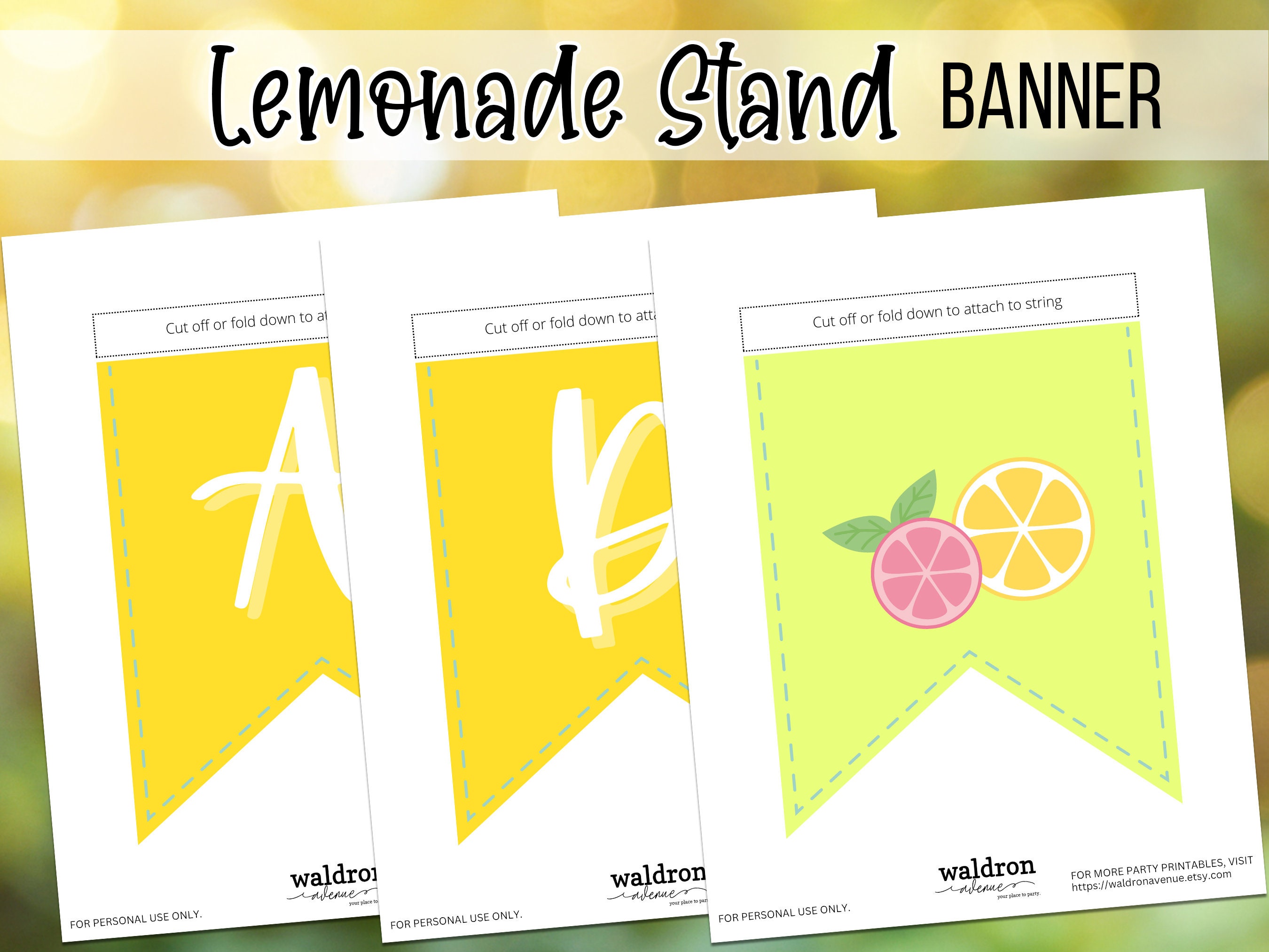 Lemonade Stand Sign | Lemonade Banner | Lemonade Bar | Lemon Bridal ...