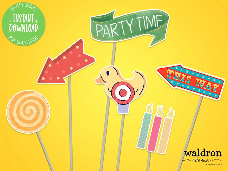 Circus Party Photobooth Props Family Reunion Photobooth Carnival Theme ...