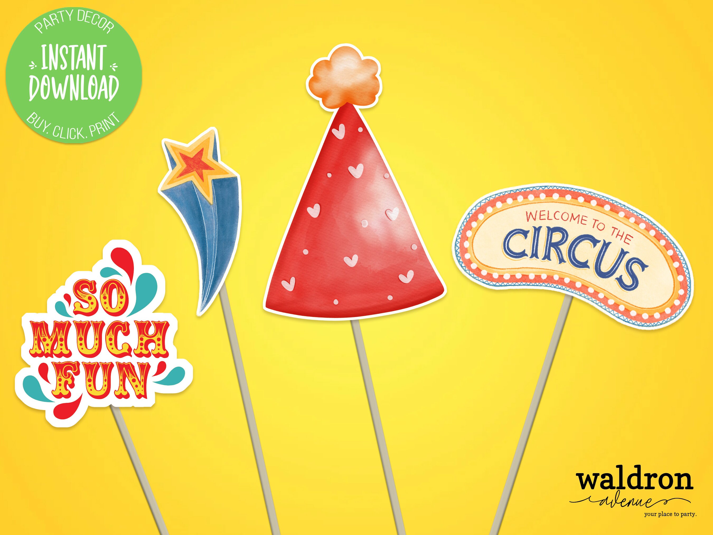 Circus Party Photobooth Props | Family Reunion Photobooth | Carnival ...