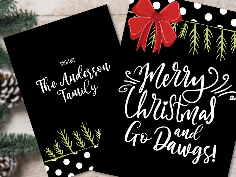 Go Dawgs Christmas Card | UGA Christmas Card | Bulldogs Christmas Card ...