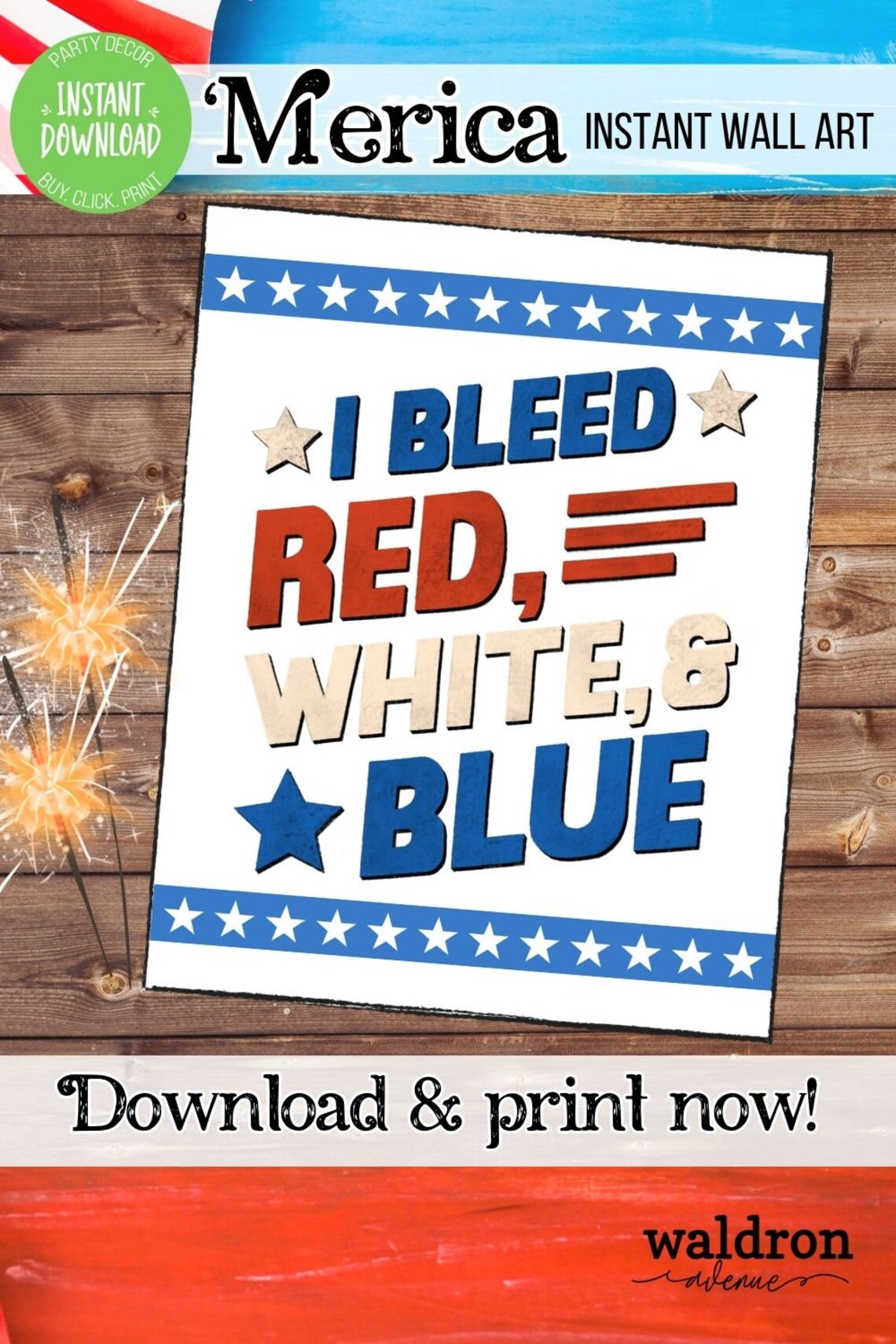4th of July Decoration | Party Bundle | Merica Banner | Patriotic ...