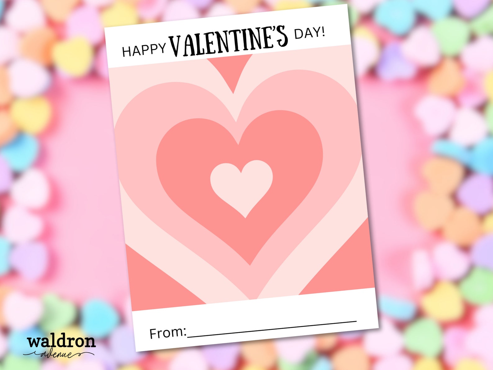 Groovy Printable Valentine | Class Valentines | Printable Valentines ...