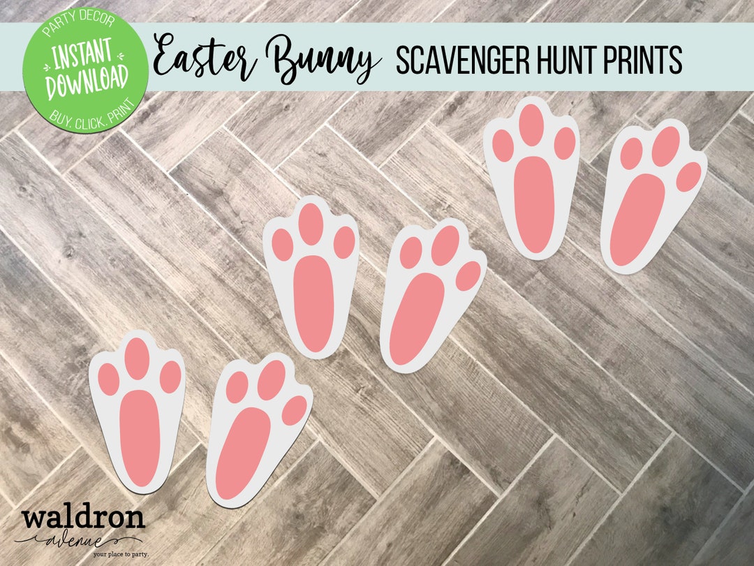 Easter Scavenger Hunt | Easter Egg Hunt | Easter Bunny Footprints ...