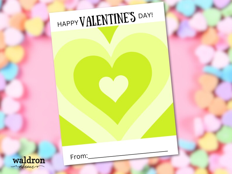 Groovy Printable Valentine | Class Valentines | Printable Valentines ...