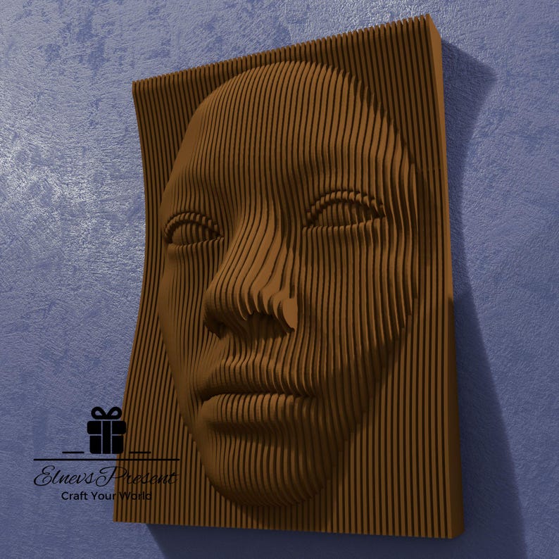 3D Layered Face Wall Art: Modern Laser Cut Design (digital File) - Etsy