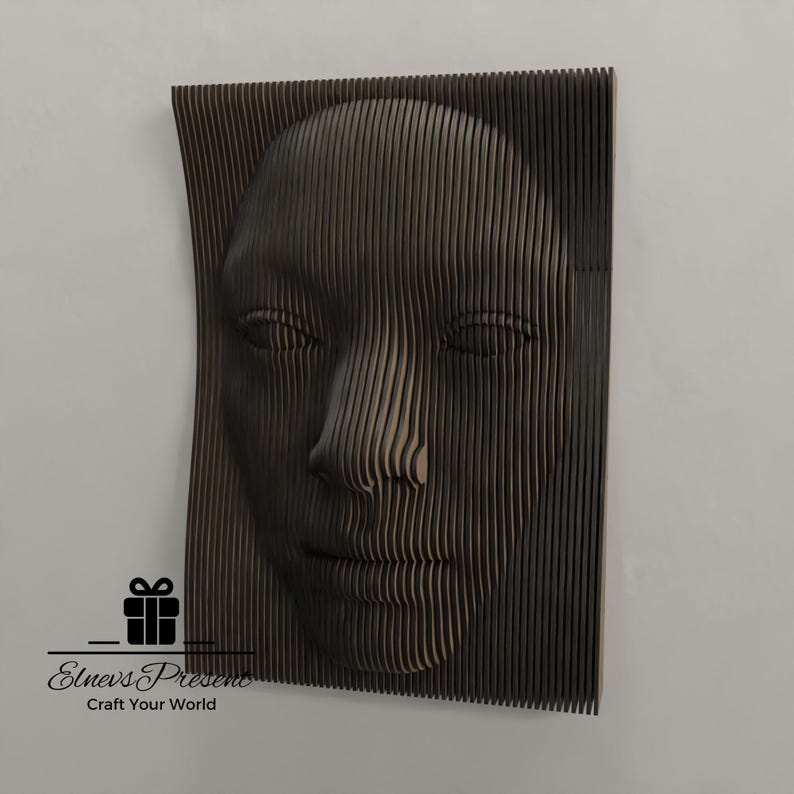 Parametric Wall Art Laser File | 3D Parametric Face Wall Art for Laser ...