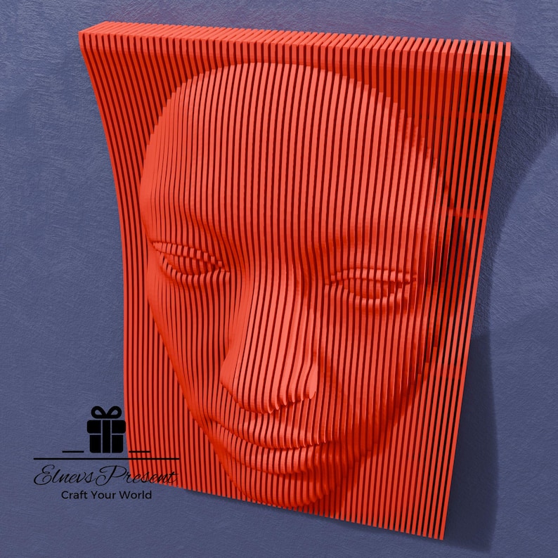 Beginner-friendly Parametric Wall Art | 3D Parametric Face Wall Art for ...