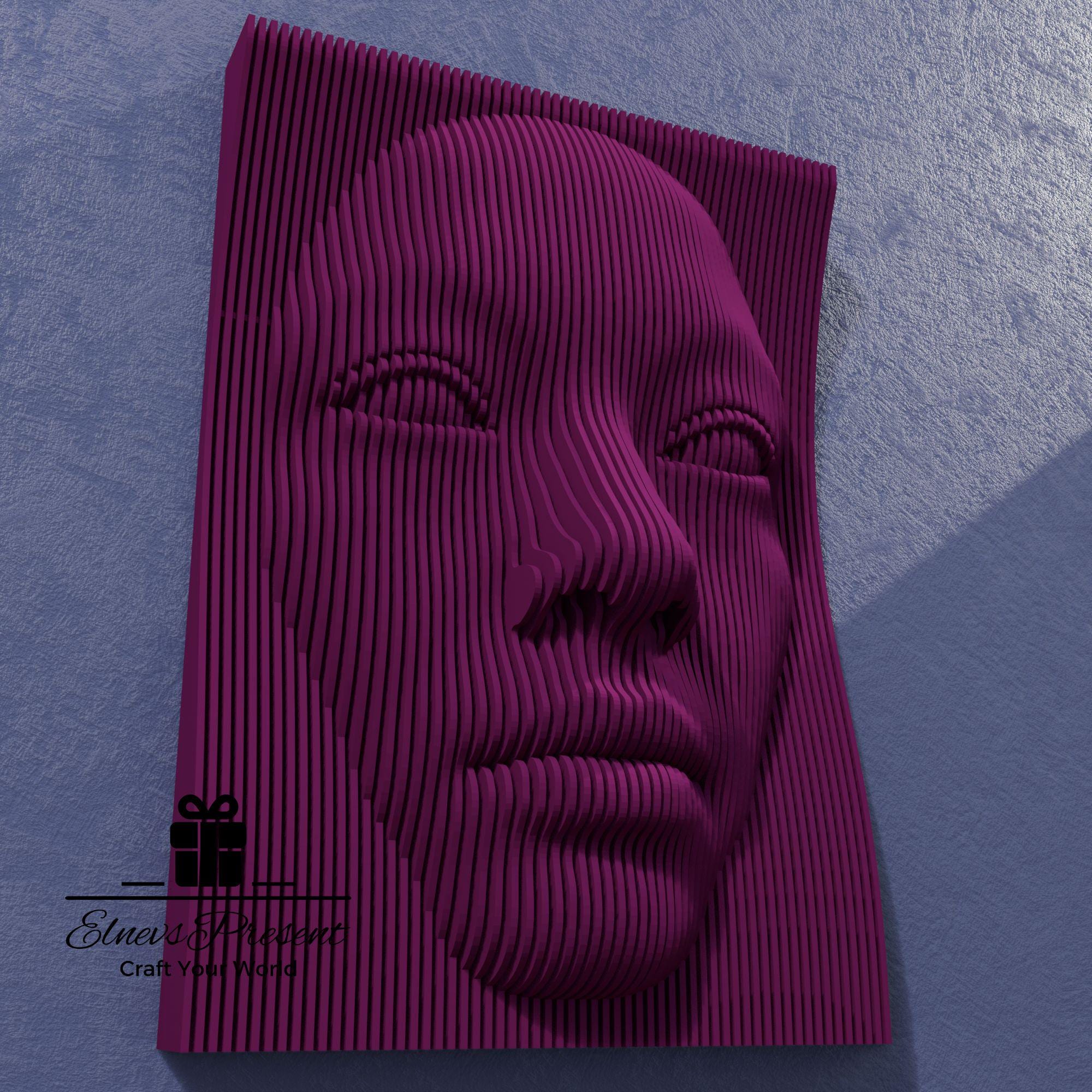 Beginner-friendly Parametric Wall Art | 3D Parametric Face Wall Art for ...