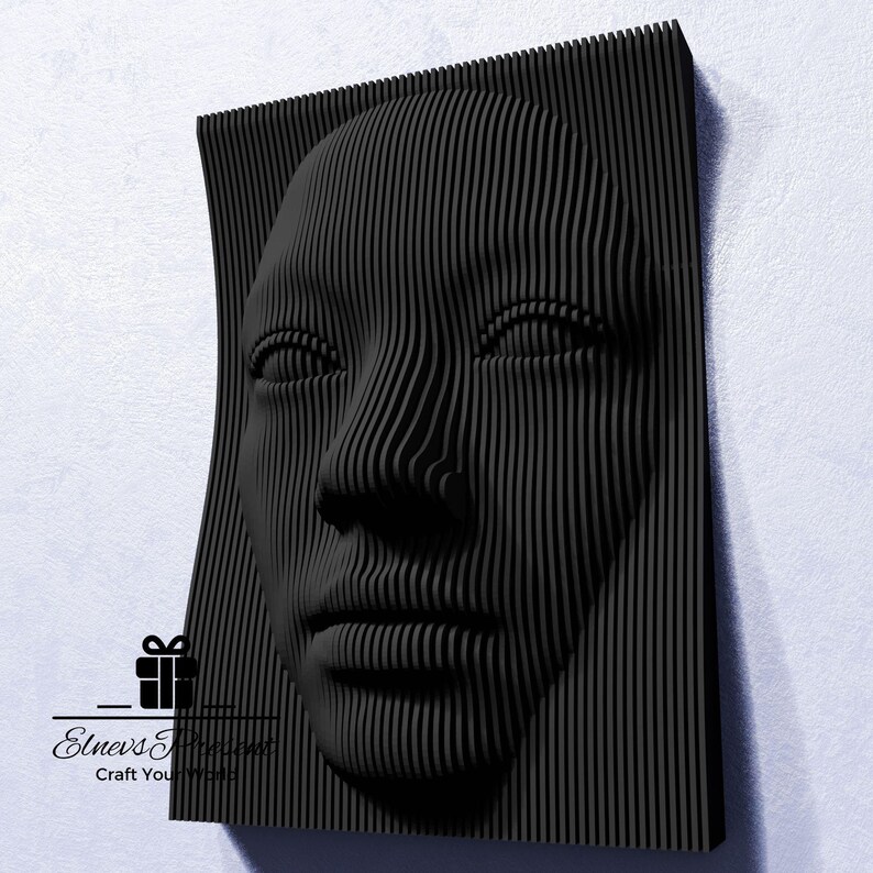 Beginner-friendly Parametric Wall Art | 3D Parametric Face Wall Art for ...