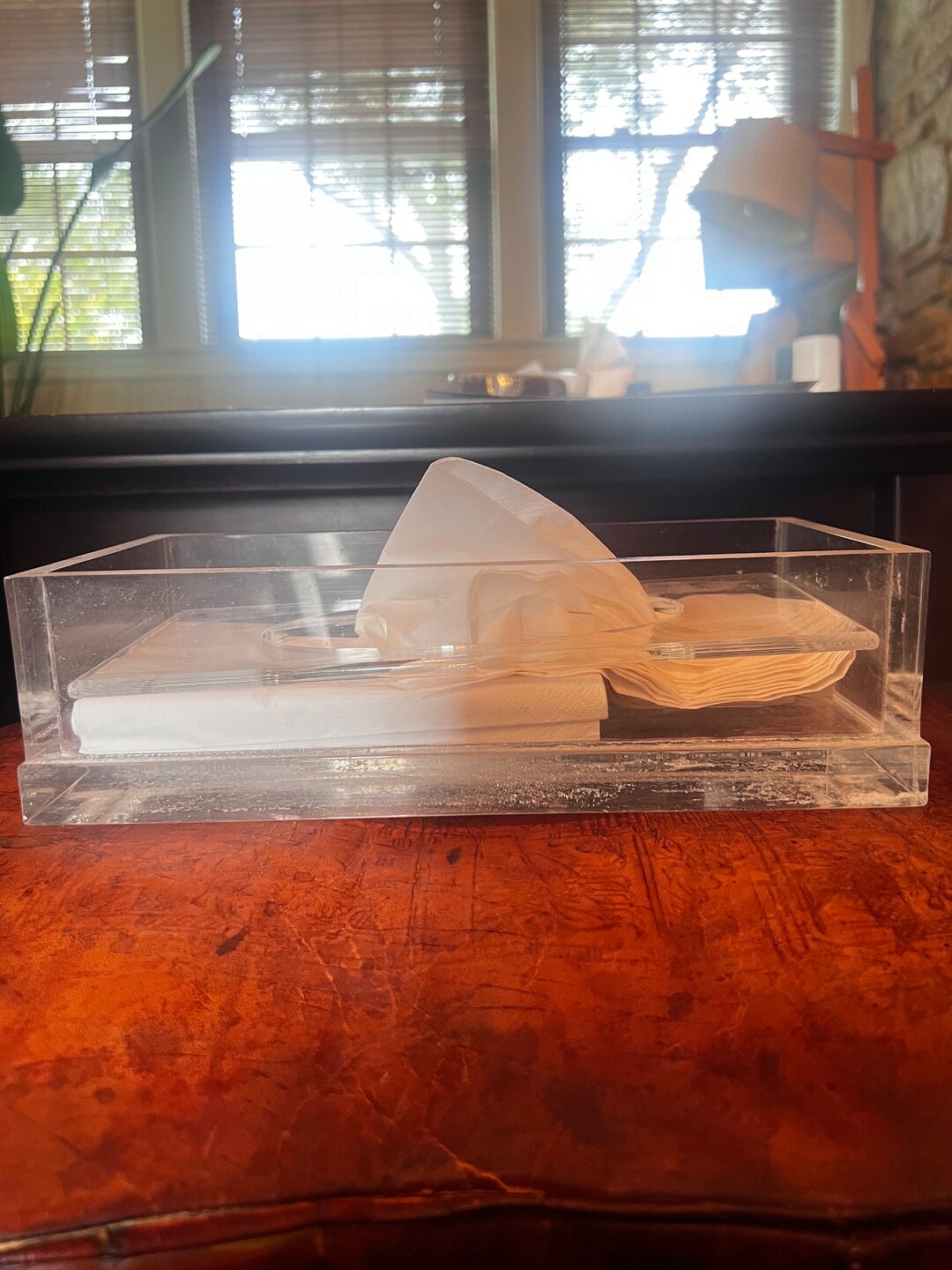 Vintage MCM Wilardry Lucite Acrylic Tissue Box Bathroom Home - Etsy