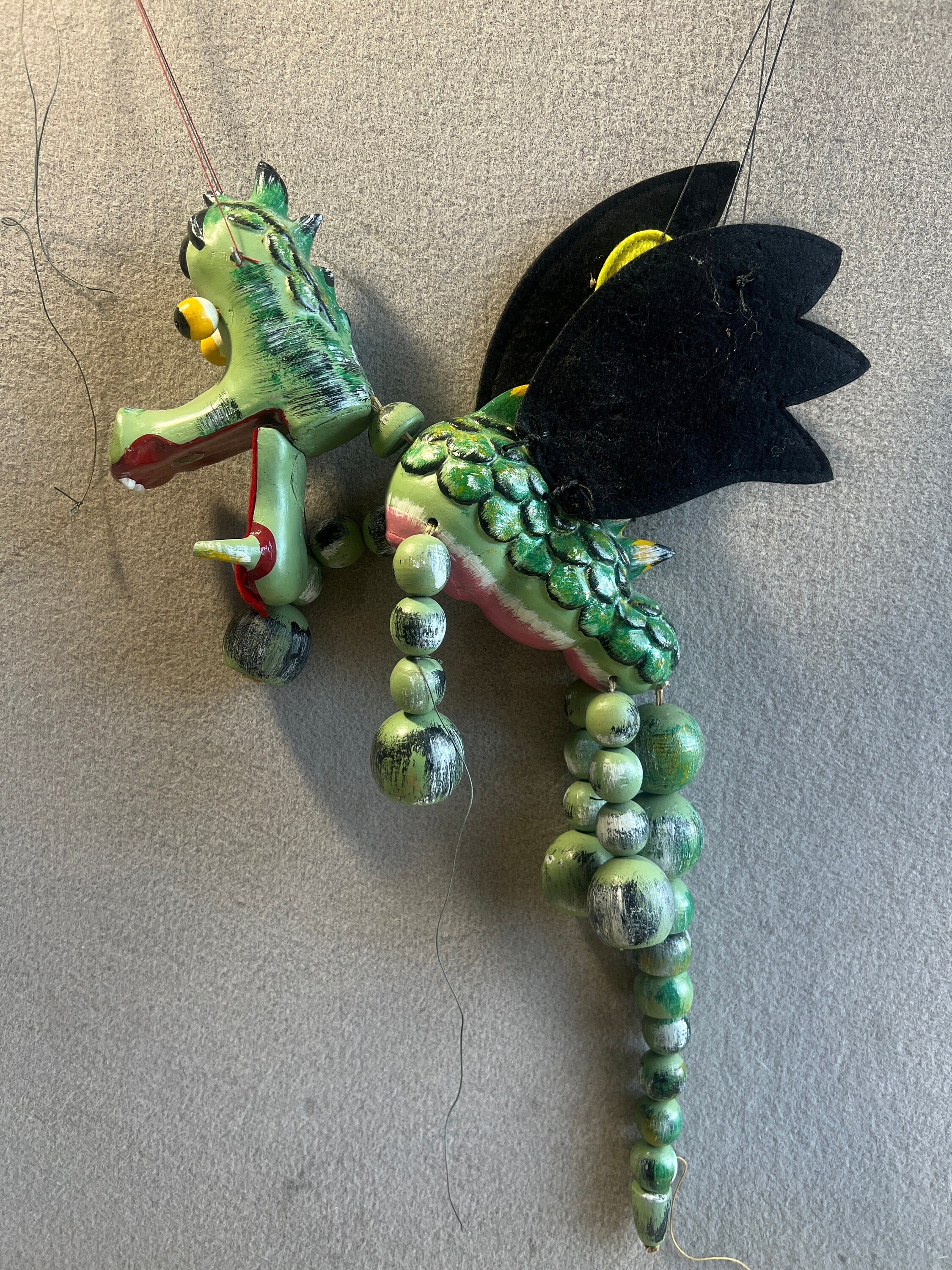 Vintage Pelham Puppet Marionette SL Mother Dragon Discontinued 60s Wood ...