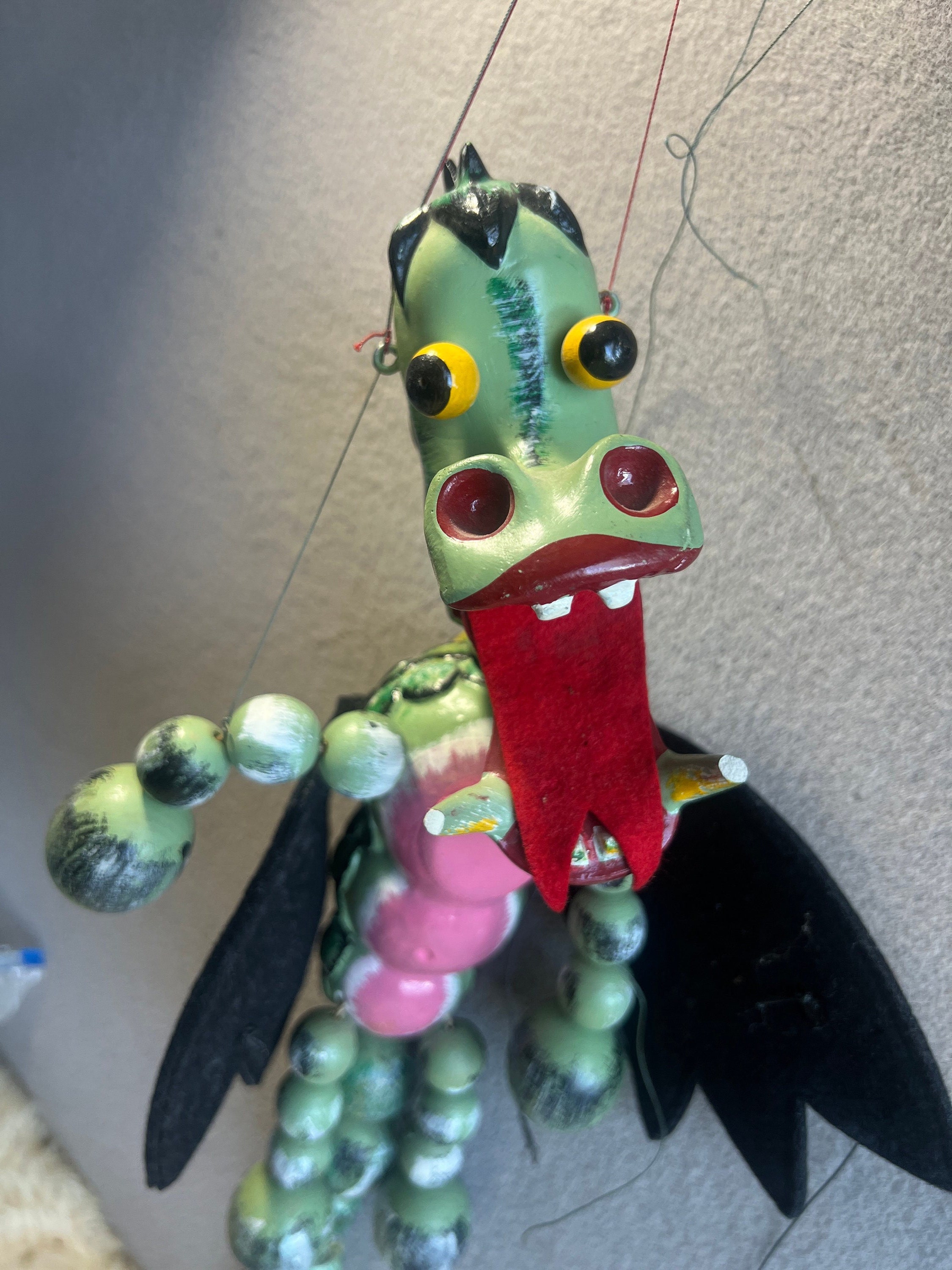Vintage Pelham Puppet Marionette SL Mother Dragon Discontinued 60s Wood ...