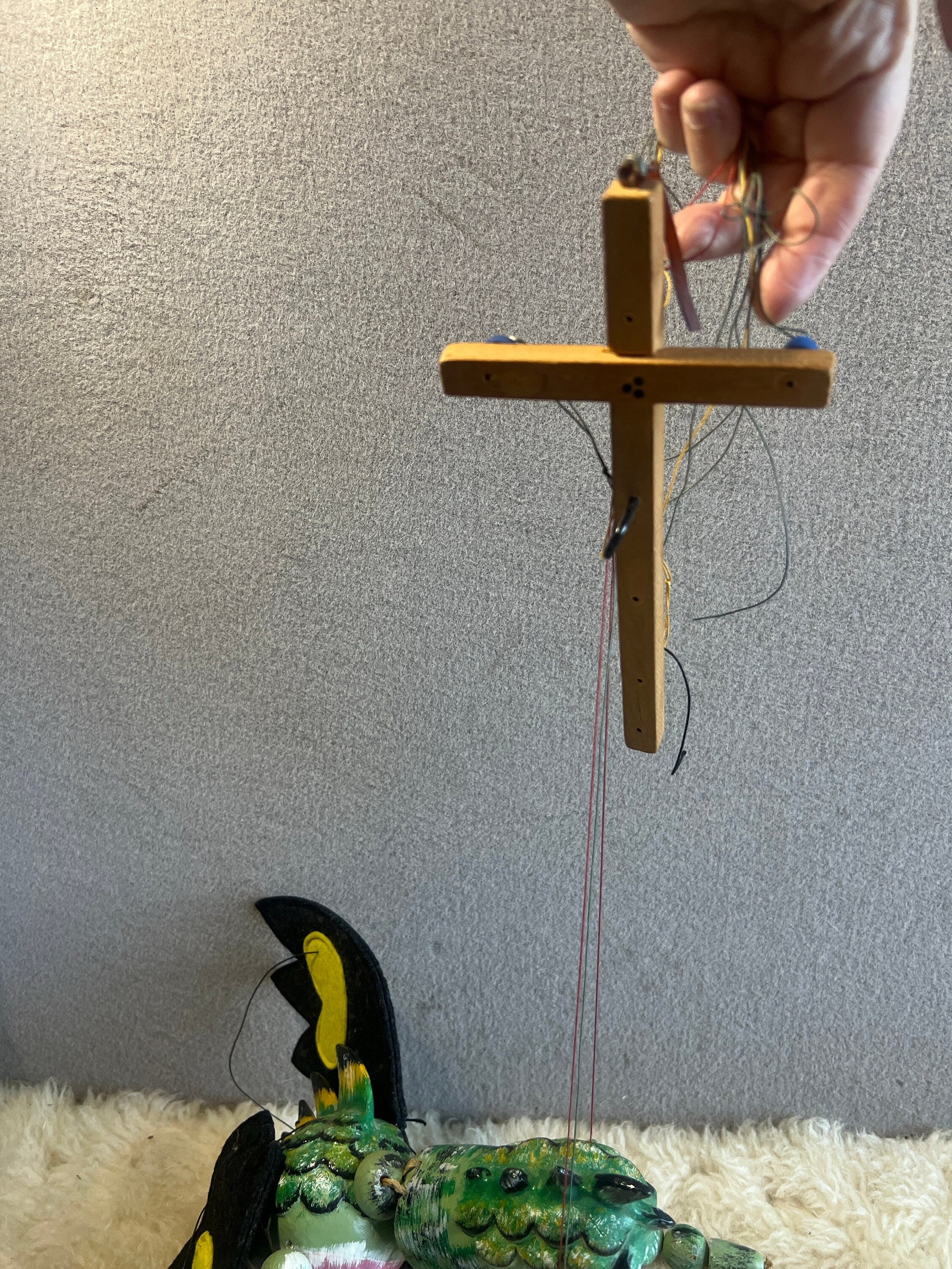 Vintage Pelham Puppet Marionette SL Mother Dragon Discontinued 60s Wood ...