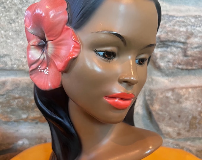 MCM Vintage 50s/60s Polynesian Hawaiian Marwal Chalkware Atlantic Mold ...