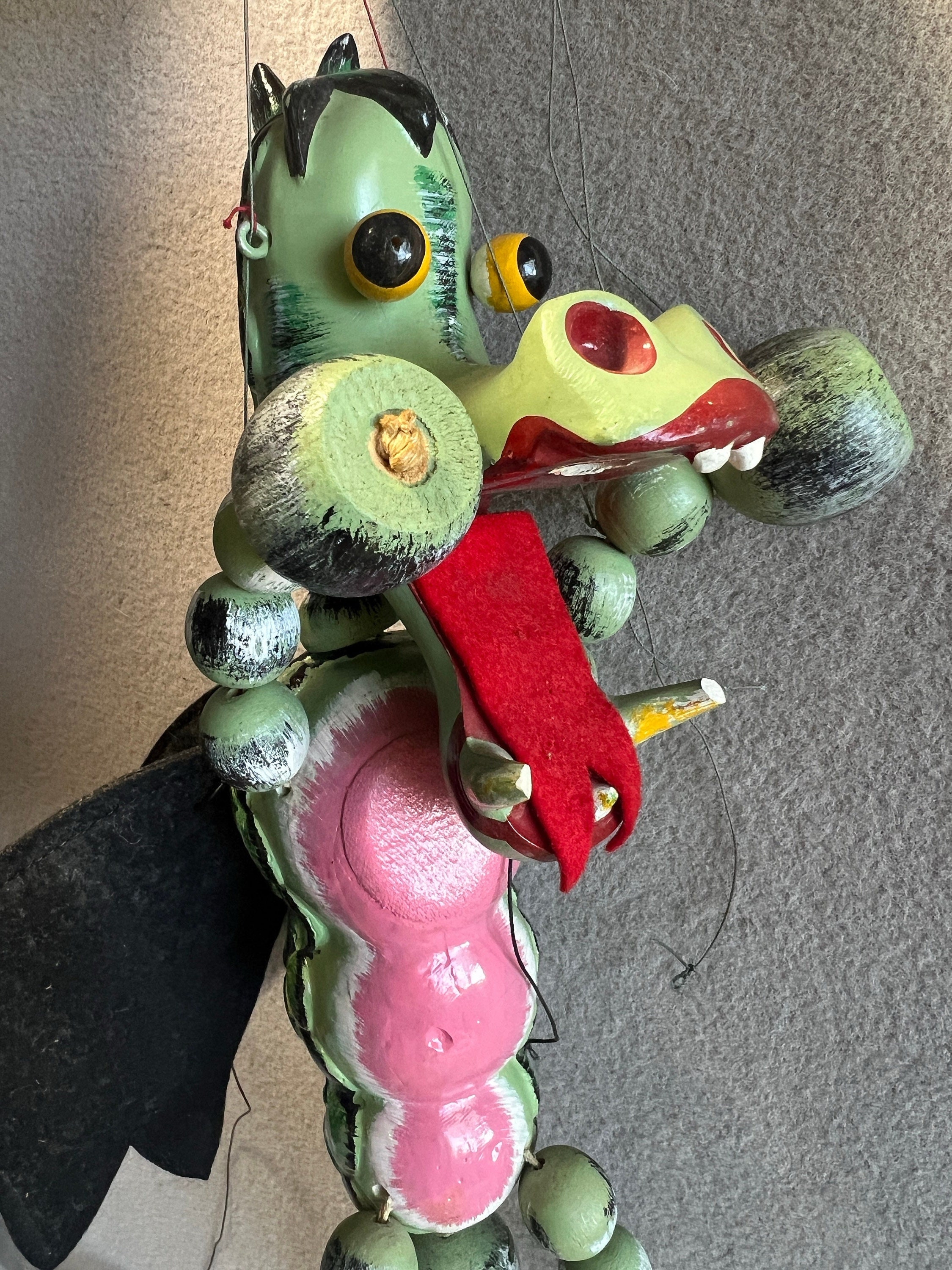 Vintage Pelham Puppet Marionette SL Mother Dragon Discontinued 60s Wood ...