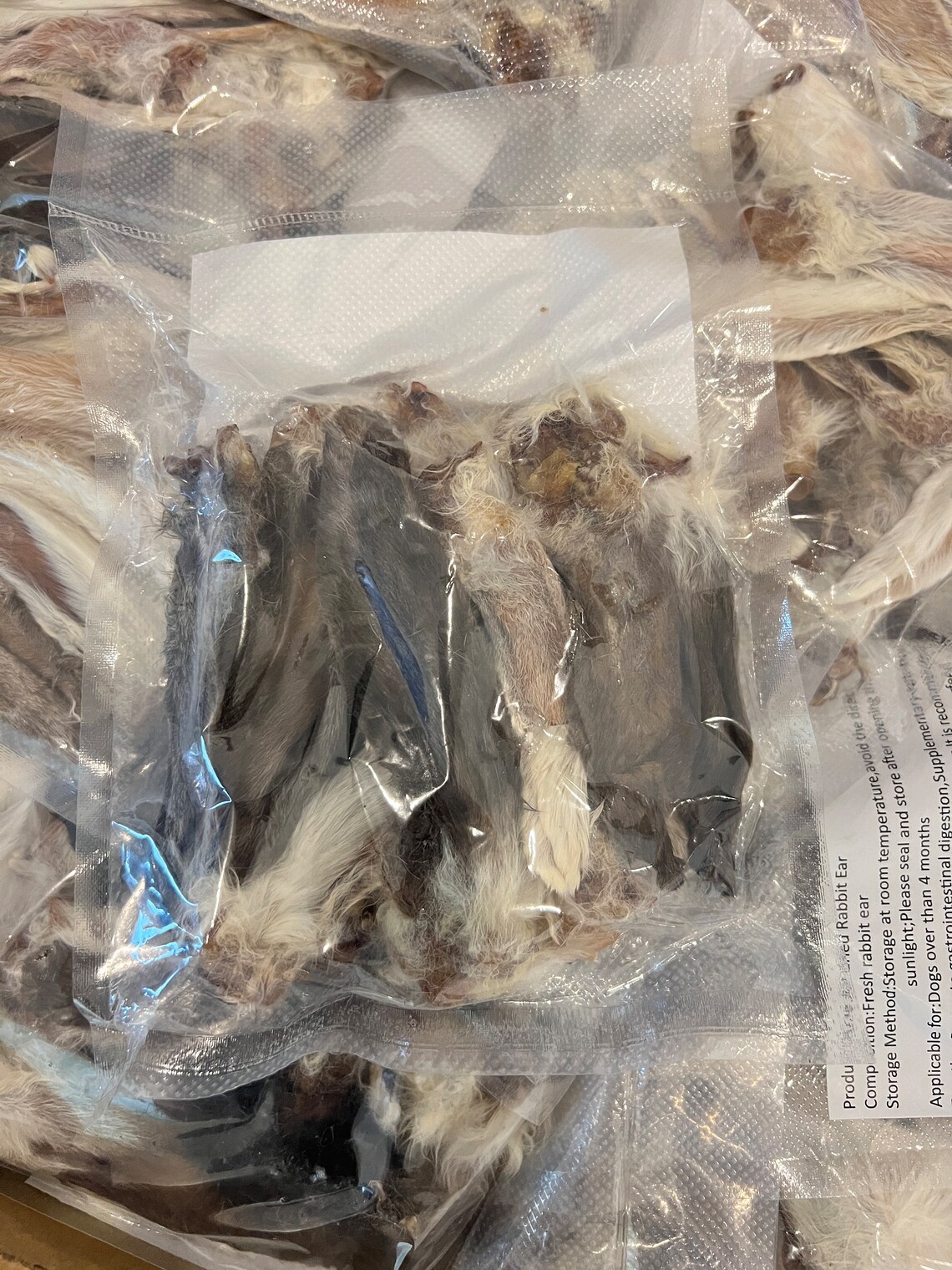 Natural Rabbit Ears, Dehydrated Air Dried Young Rabbit Ear , Hair on ...